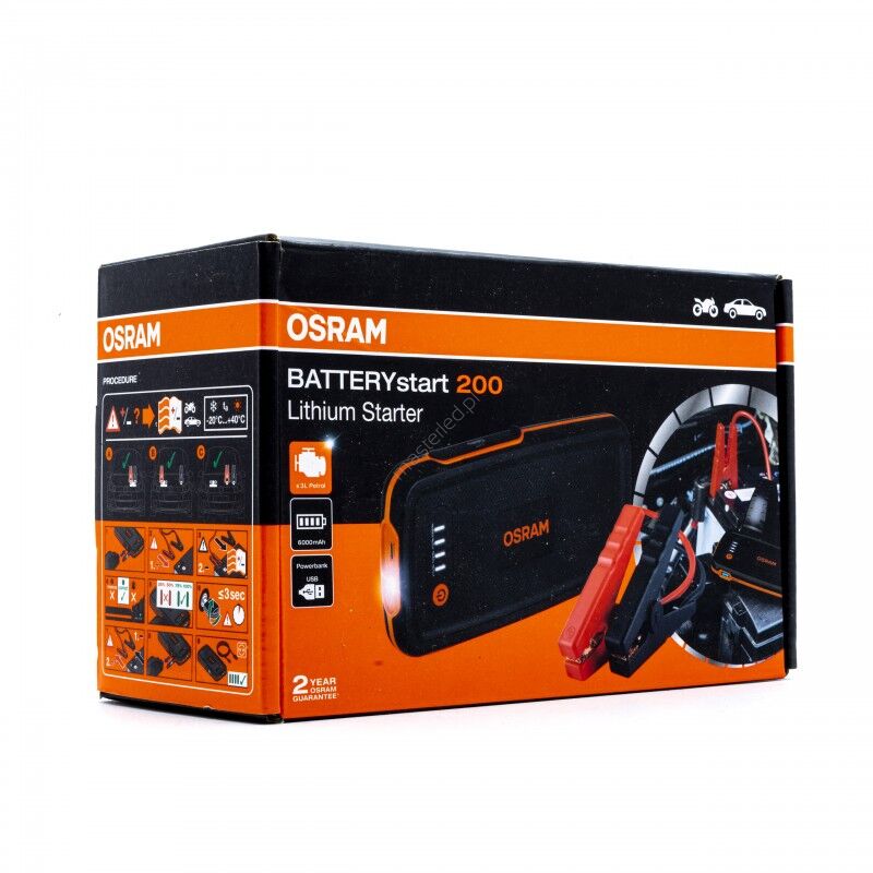 Kompaktowy Rozrusznik litowy 200 12V 6000mAh OBSL200 | masterled.pl