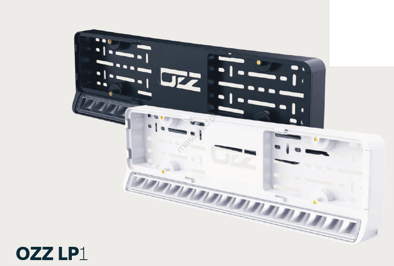 Panel LED OZZ LP1 + tablica rejestracyjna Czarny | masterled.pl