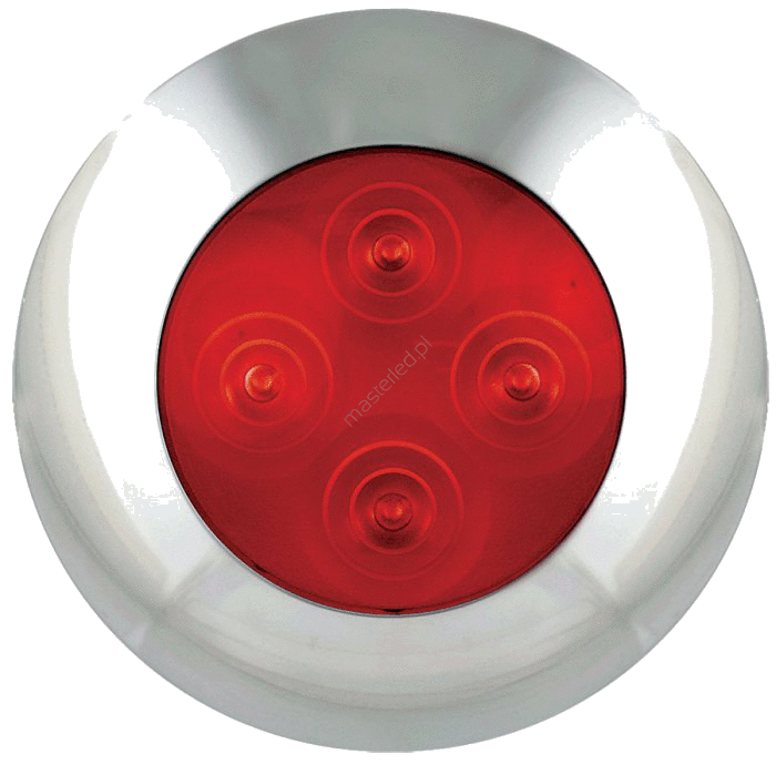 Round Interior Light, Red, 12V | masterled.pl